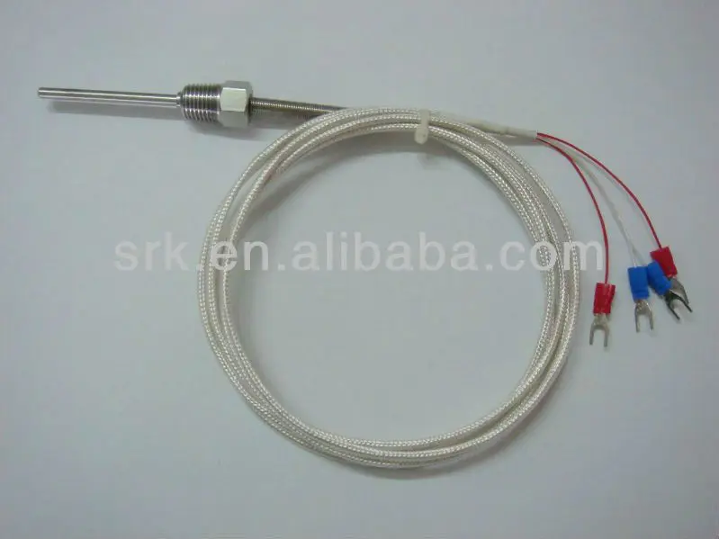 Conector de 4 fios pt100 rtd npt, sensor 4 fios sonda 4.0mm dia x 50 mm ...