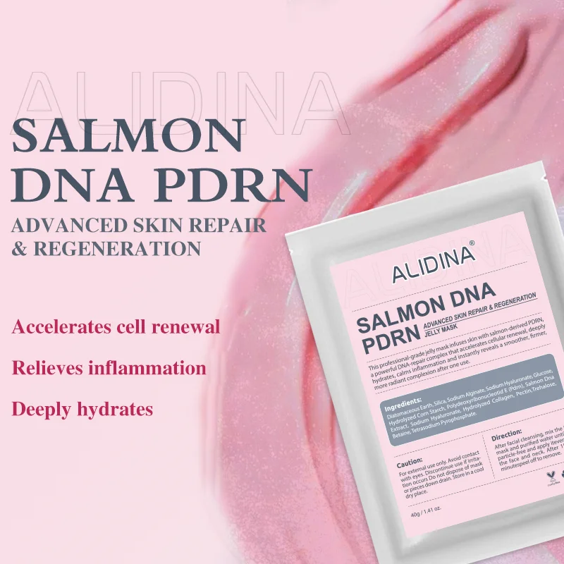 Salmon DNA PDRN Korean Collagen Face Mask Pink Jelly Mask for Hydration ...
