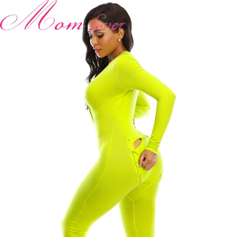 Momlover Onesie with Butt Flap - 100% Cotton Adult Pajamas