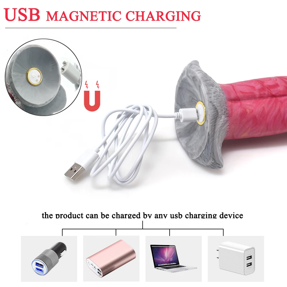 YOCY-2094V Dragon Tongue Liquid Silicone Dildos - 10 Vibration Modes