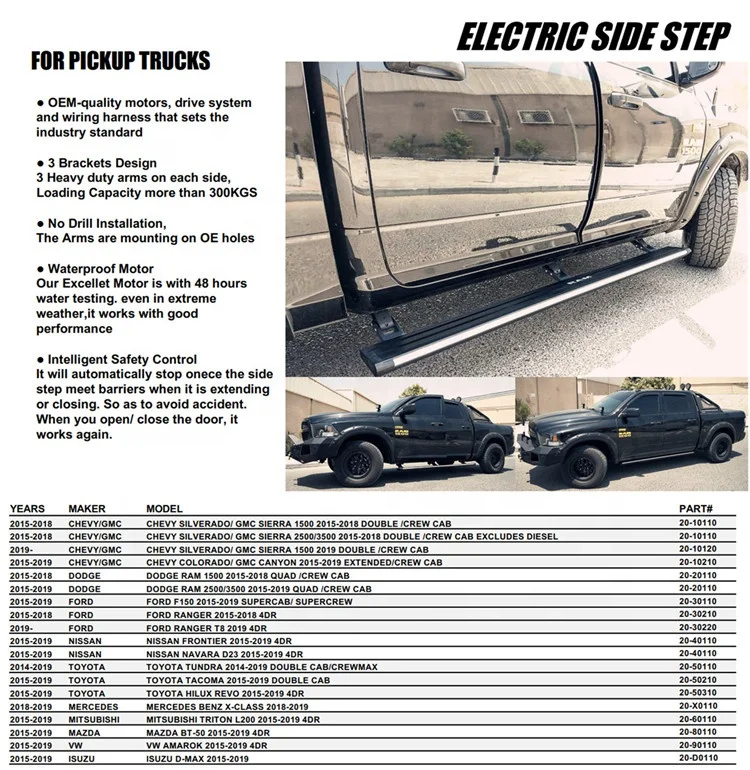 Electric Steps for Jeep Gladiator - Retractable Running Boards