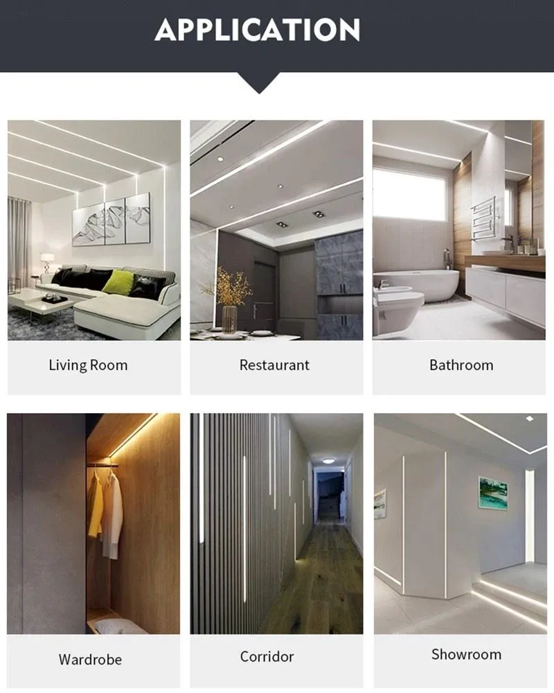 8x9mm Mini Aluminum Profile LED Linear Light Customized Strip Extrusion ...