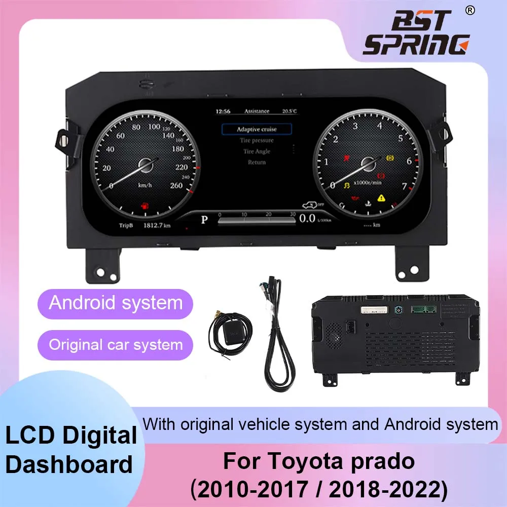 Android System Car Digital Speedometer Instrument Cluster for Toyota ...