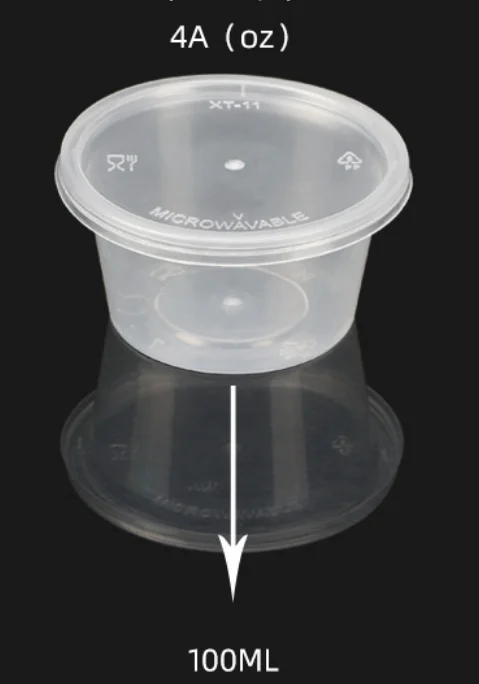 2 Oz Sauce Container Small Plastic Cups With Lids - Buy Small Plastic ...