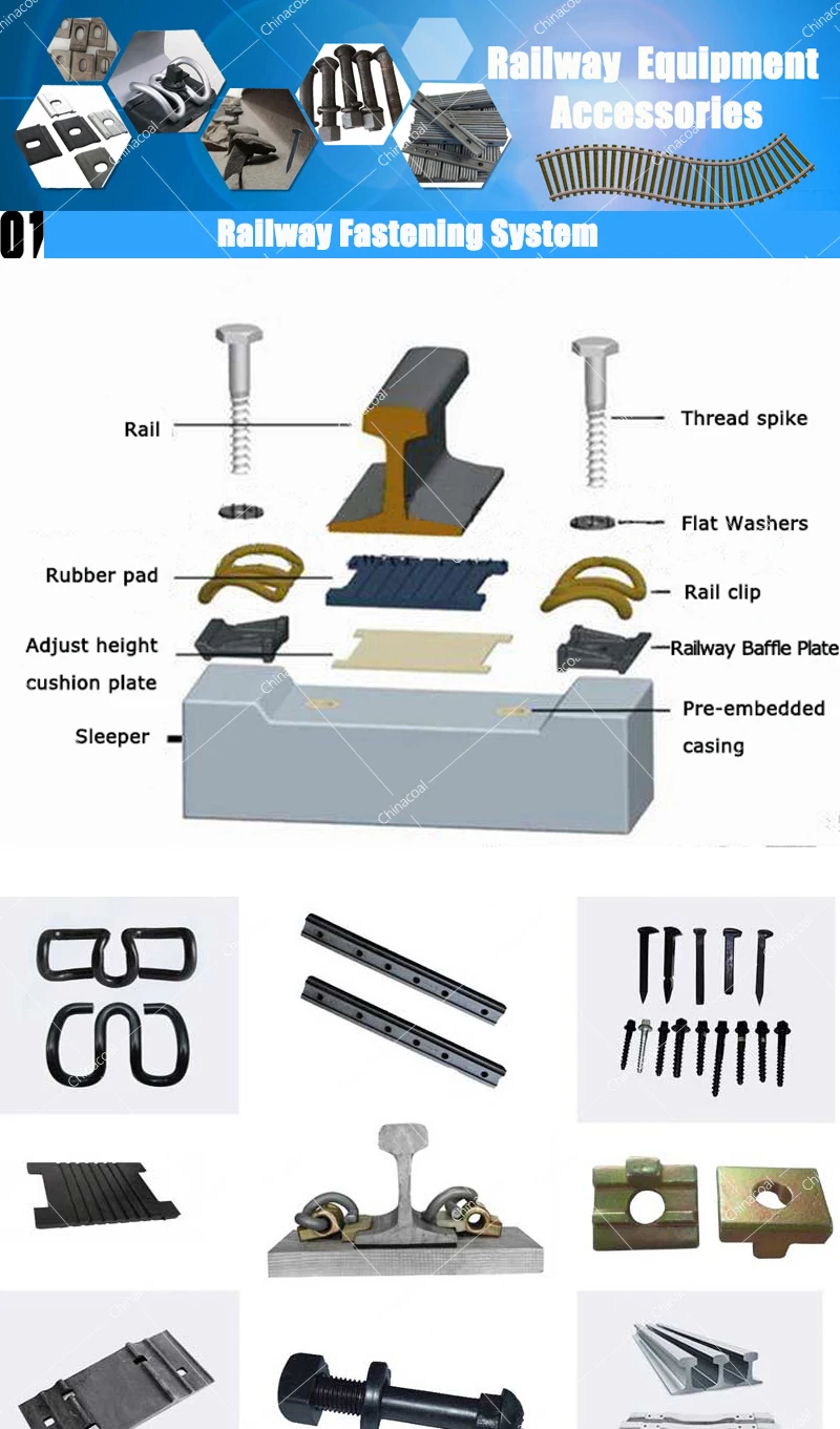 50 Rail 60 Rail Fastener for Railway - Reliable & Durable