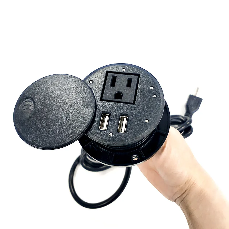 Office Furniture Mini Round Desktop Power Grommet Socket