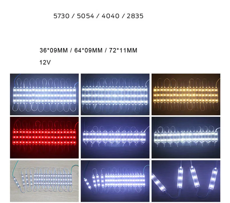10pcs/lot LED Module 5054 3 LED DC12V Waterproof Lighting