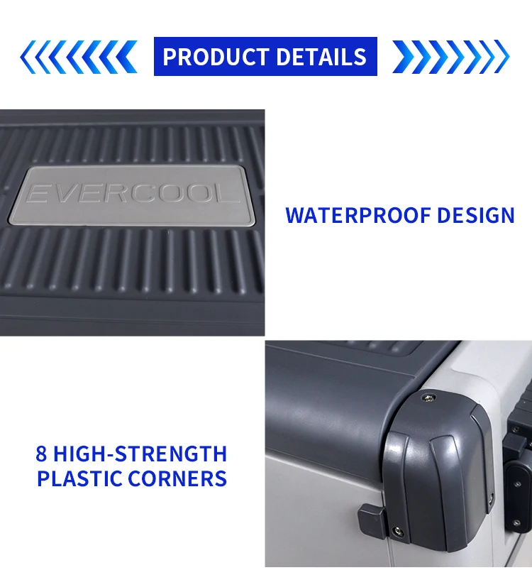 EVERCOOL Portable Compressor Fridge - 12 Volt Car Freezer