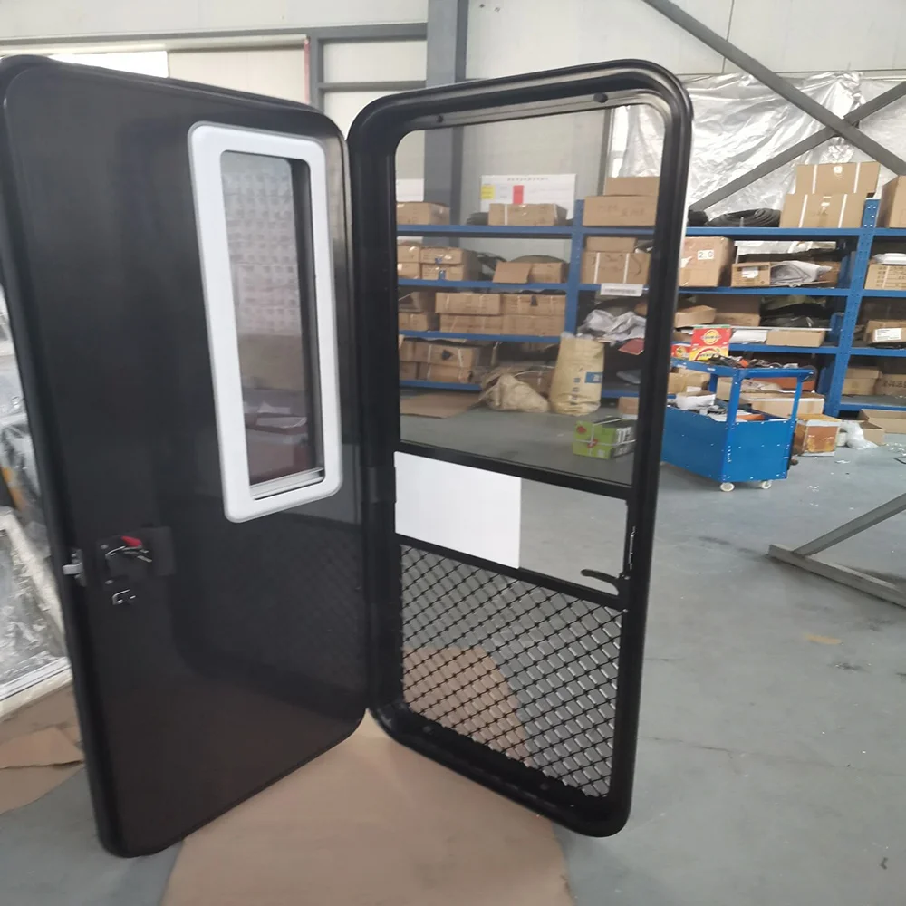 MAYGOOD RV Caravan Motorhome Entry Door with Built in Screen Door