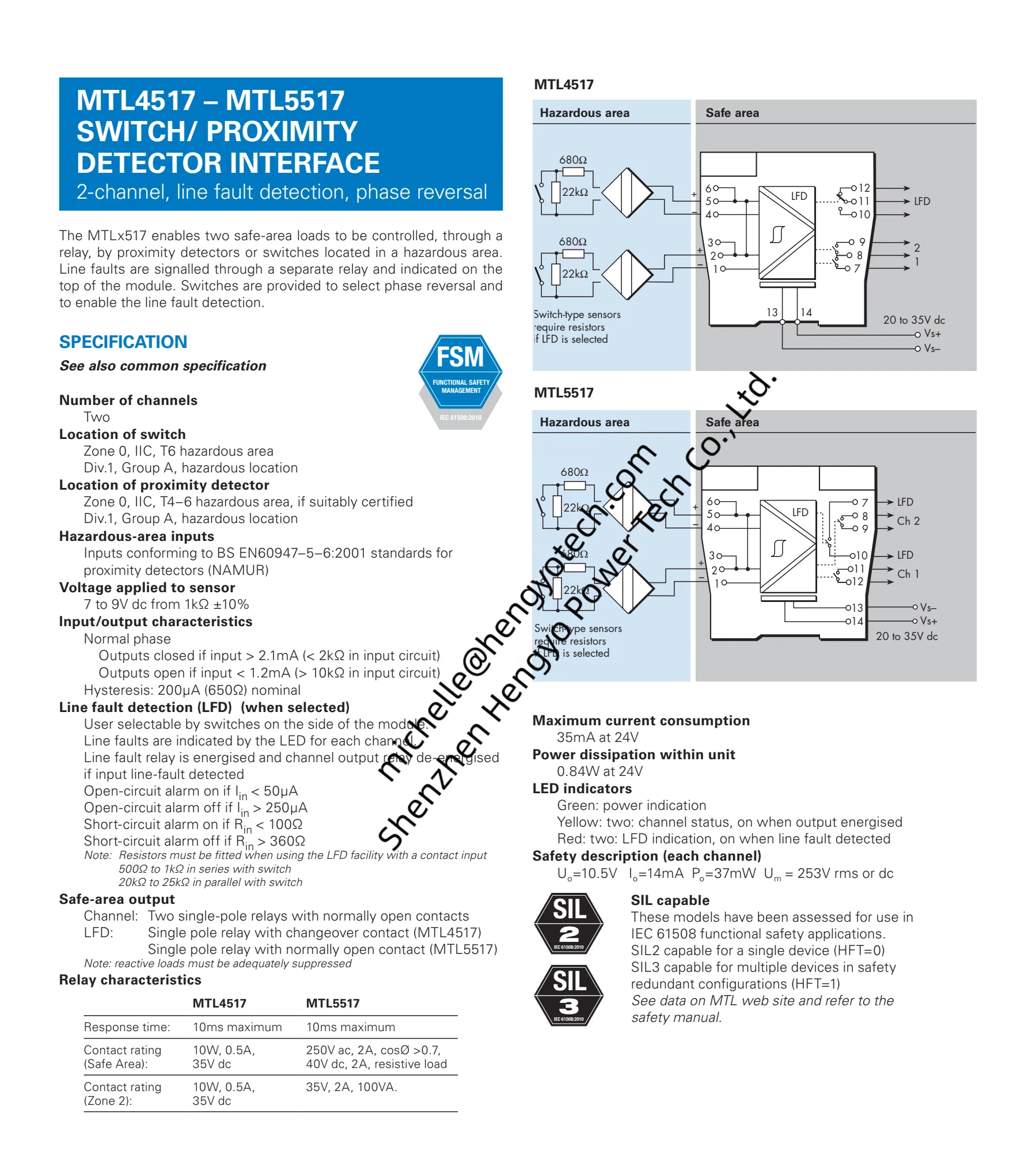 Mtl Intrinsically Safe Isolators Mtl5517 - Buy Safety Barrier Mtl ...