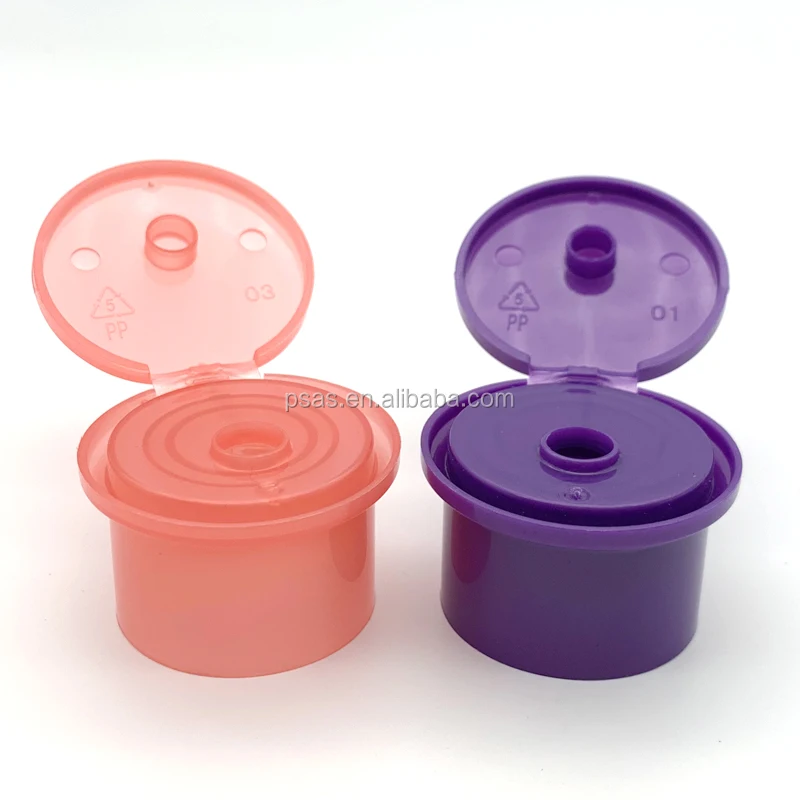 28/410 Purple Pink Mushroom Shaped Plastic Smooth Flip Top Cap Shampoo ...