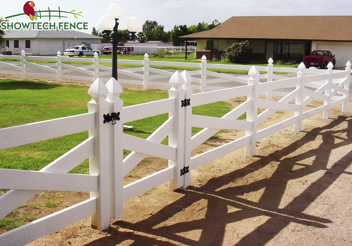 Vinyl Crossbuck Fence - Durable & Eco-Friendly Horse Fencing