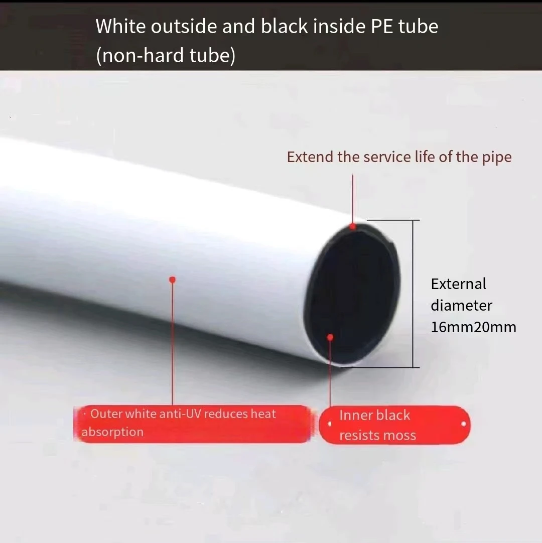16mm Irrigation Tube Pe Pipe Outside White Inside Black Ldpe Drip Line ...