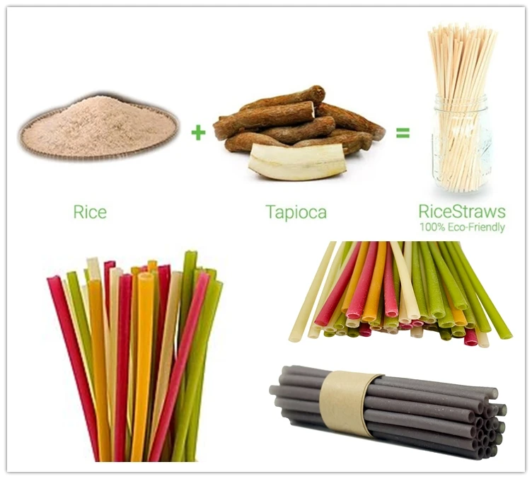 Eco Friendly Disposable Edible Biodegradable Rice Tapioca Straw ...