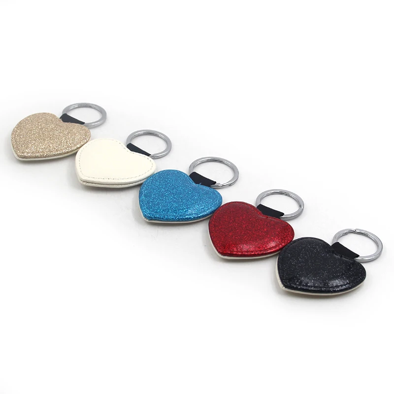 Customizable Sublimation Keychains - PU Leather Glitter