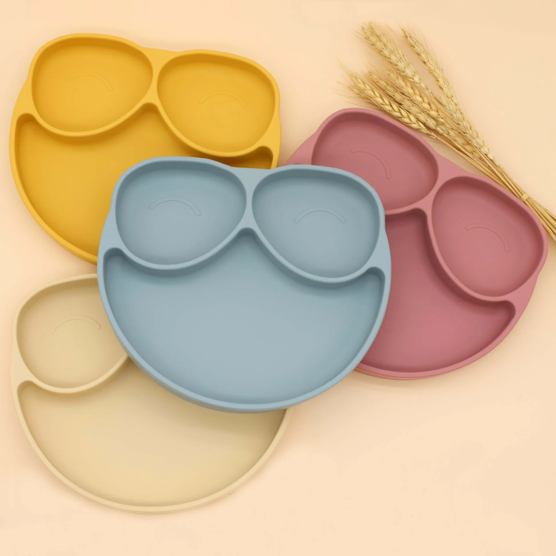 Baby Complementary Food Silicone Tableware Set,Children's Silicone ...