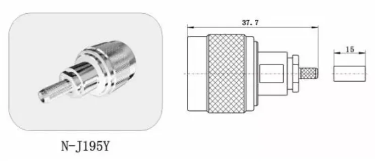Connecteur mâle de type N en laiton et acier inoxydable pour câble ...