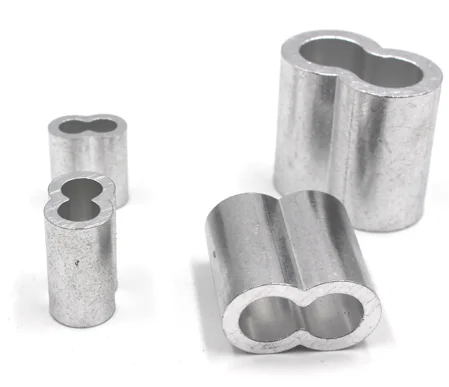 8 Shaped Aluminum Cable Clips - Durable Wire Rope Ferrules