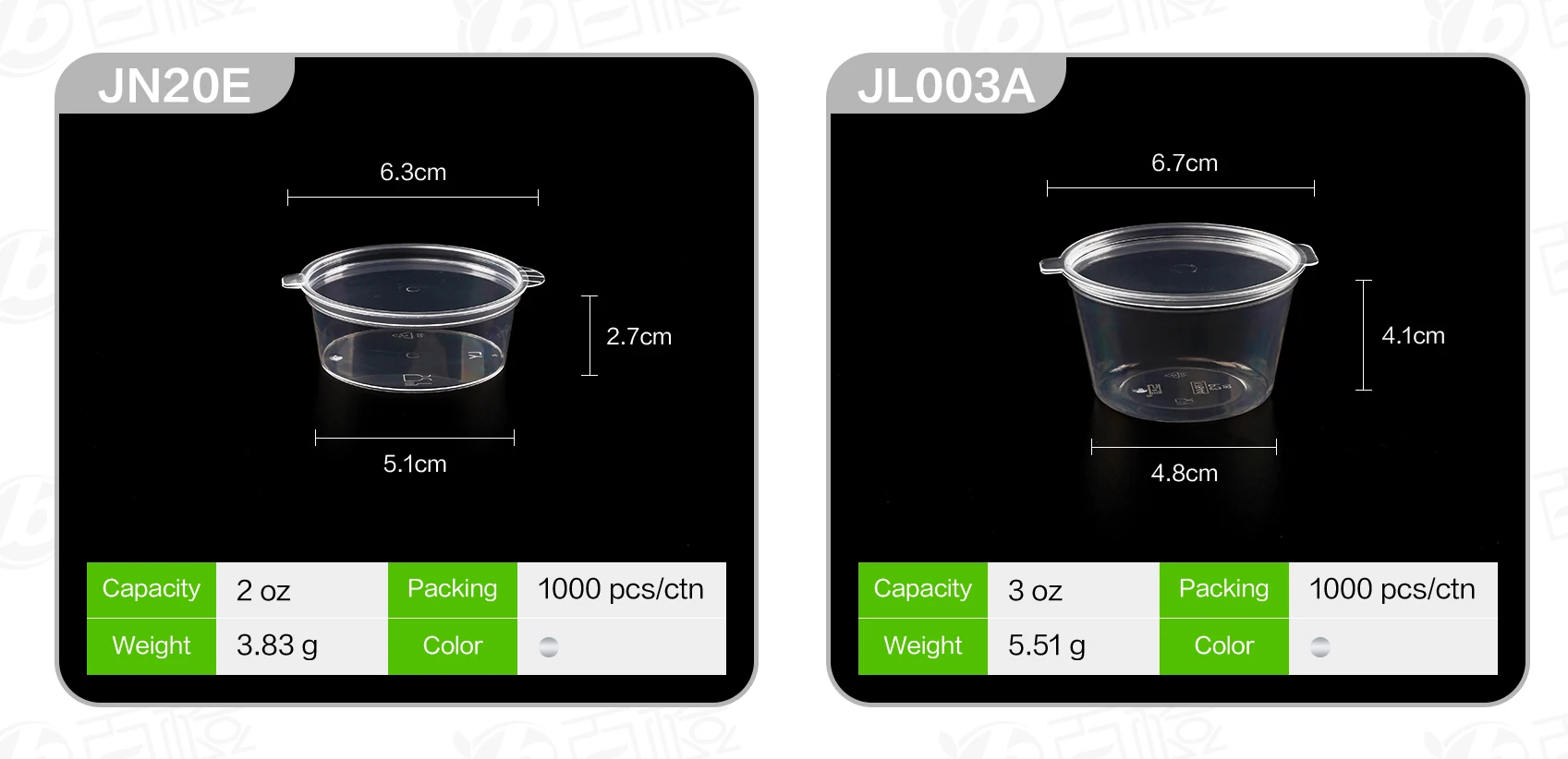 Eco-friendly Hot Sauce Packaging - Disposable Plastic Cups