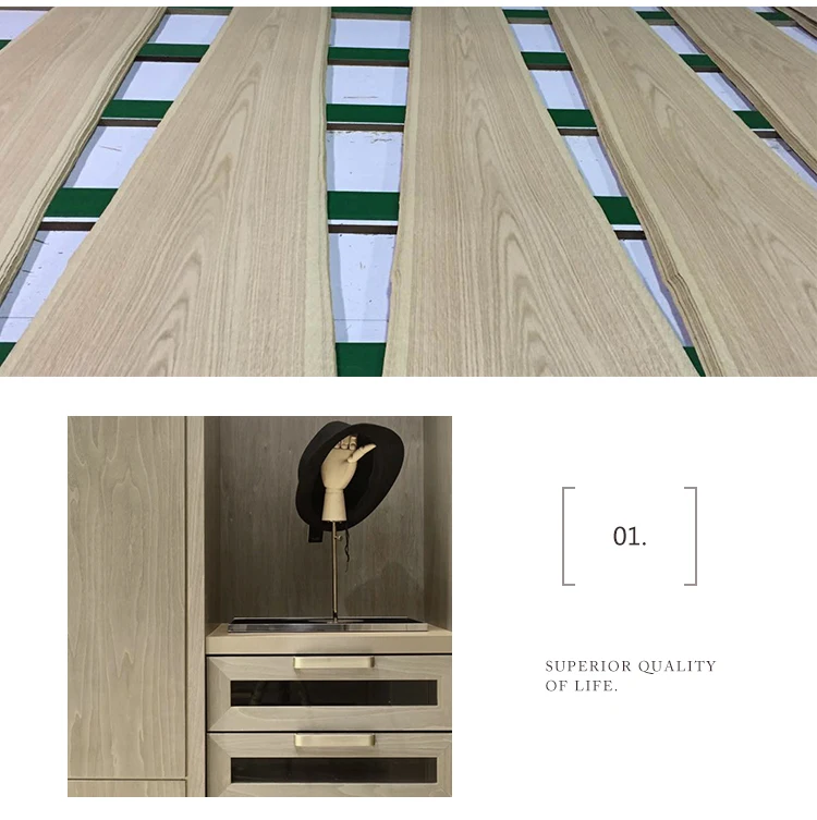 Natural Oak Crown Cut White Wood Veneer for Flooring & Wallcovering ODM