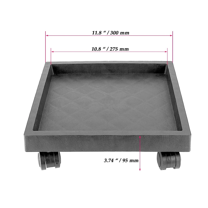 Square Plant Caddy With Wheels,Wheeled Planter Saucer Tray,Square Pot ...