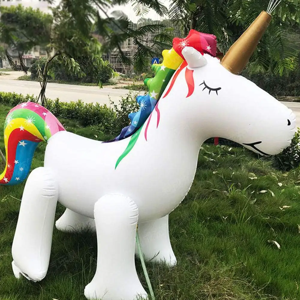 Giant Animal Water Splash Sprinkler Garden Inflatable Unicorn Sprinkler ...