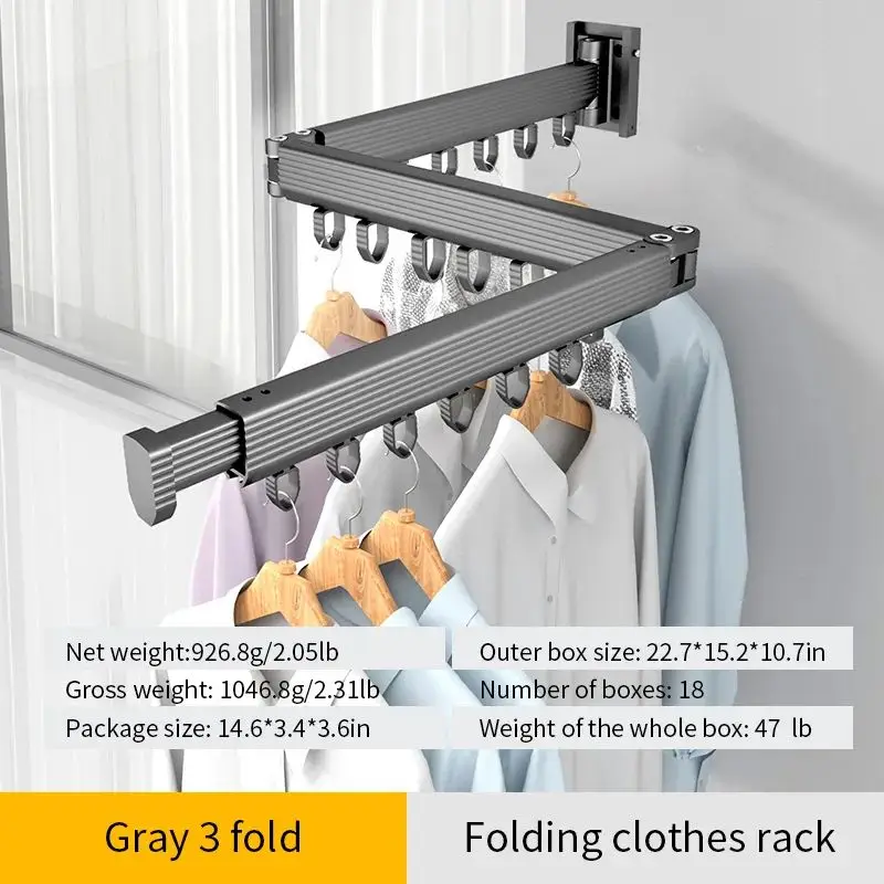 High Quality Wall Mounted Folding Towel Drying Rack
