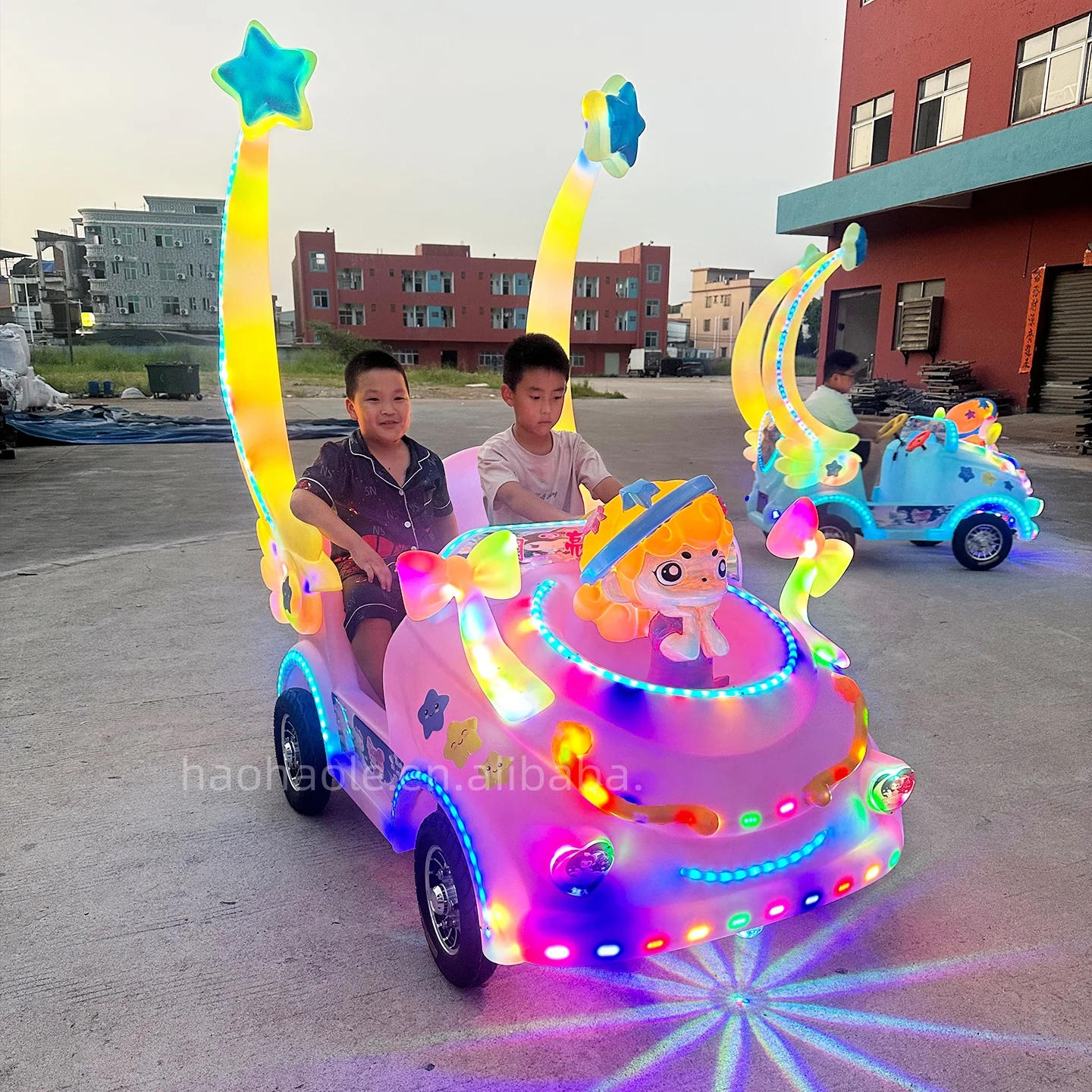 New Children Bumper Car Big Wheels 48v Battery Luminous Toy Car Adult ...