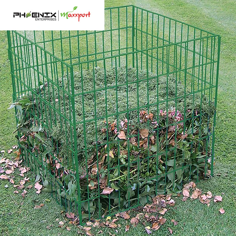 Metal Garden Leaves Compost Container Wire Compost Bin Metal Wire ...