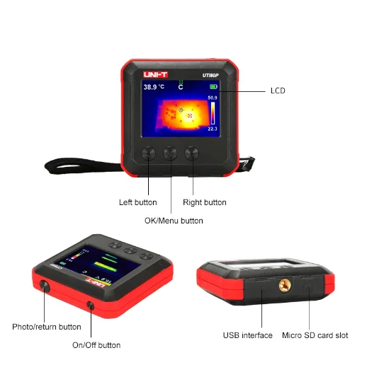 UNI-T UTi80P Mini Infrared Thermal Imager Fast Thermal Tracking PC ...