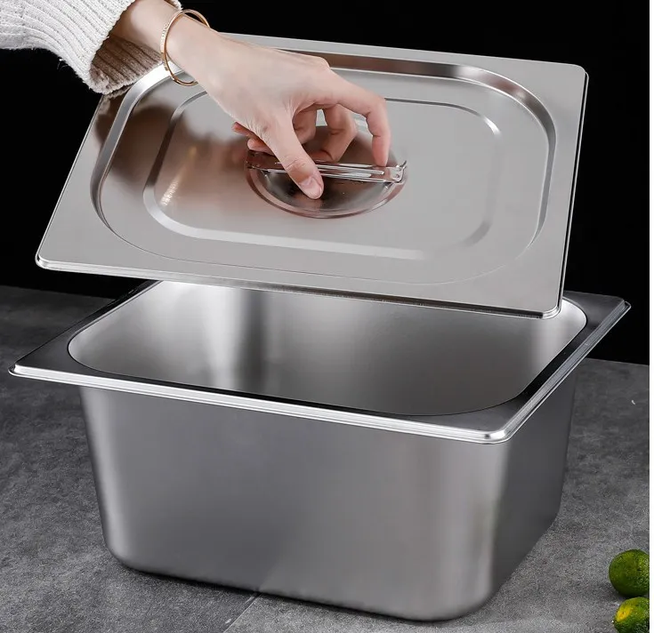 Commercial Stainless Steel Kitchen Tray GN 1/4 Pans 1/3 Restaurant ...