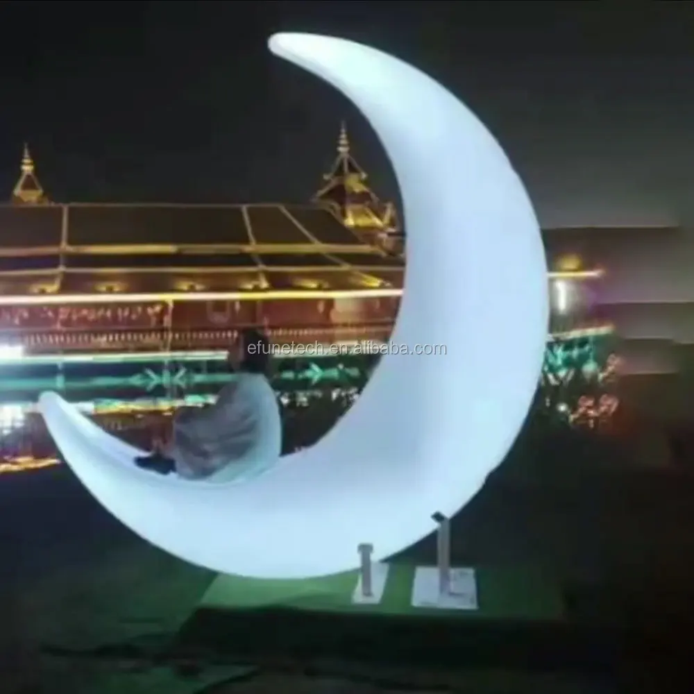 Outdoor Waterproof Led Illuminated Furniture Crescent Moon Shape Garden ...