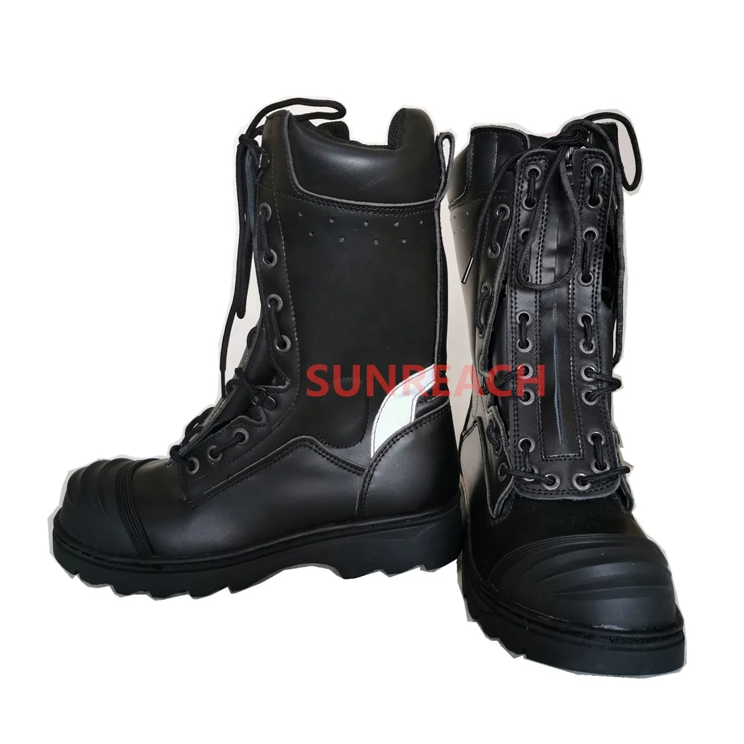 Fire Fighting Leather Safety Emergency Long Boots - Buy Fire Leather ...
