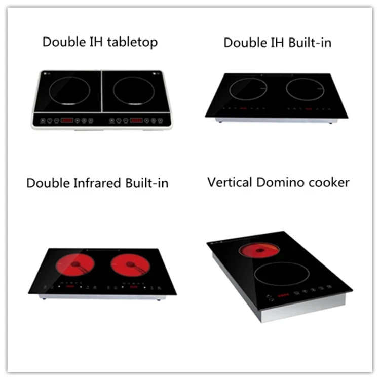Electric Stove Induction Cooktop - 2 Burners, Vitro Ceramic