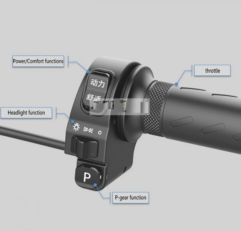 Universal Electric Vehicle Speed Control Handlebar Scooter Accelerator ...