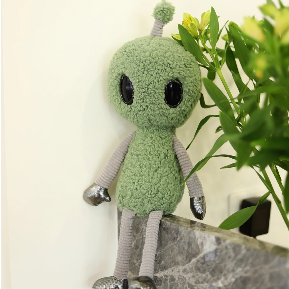 Ready To Ship Stuffed Green Alien Plush Toys With Big Eyes For Children ...