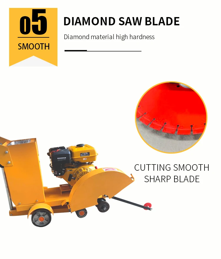Handheld Asphalt Road Cutter - Efficient Concrete Saw
