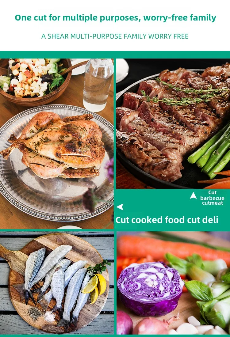 Multi-Purpose Household Kitchen Scissors with Sharpener Sleeve Bone ...