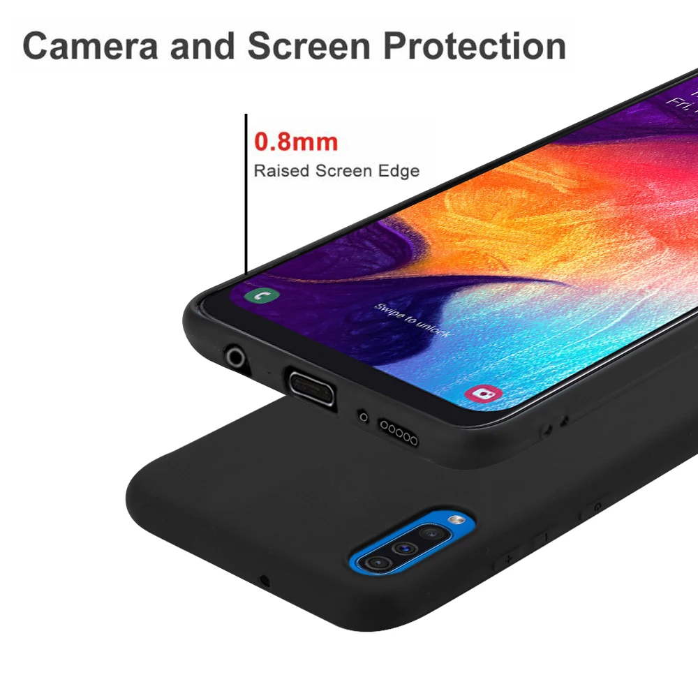 Matte Black Ultra Thin Slim Fit Soft Silicone TPU Cover for Samsung ...