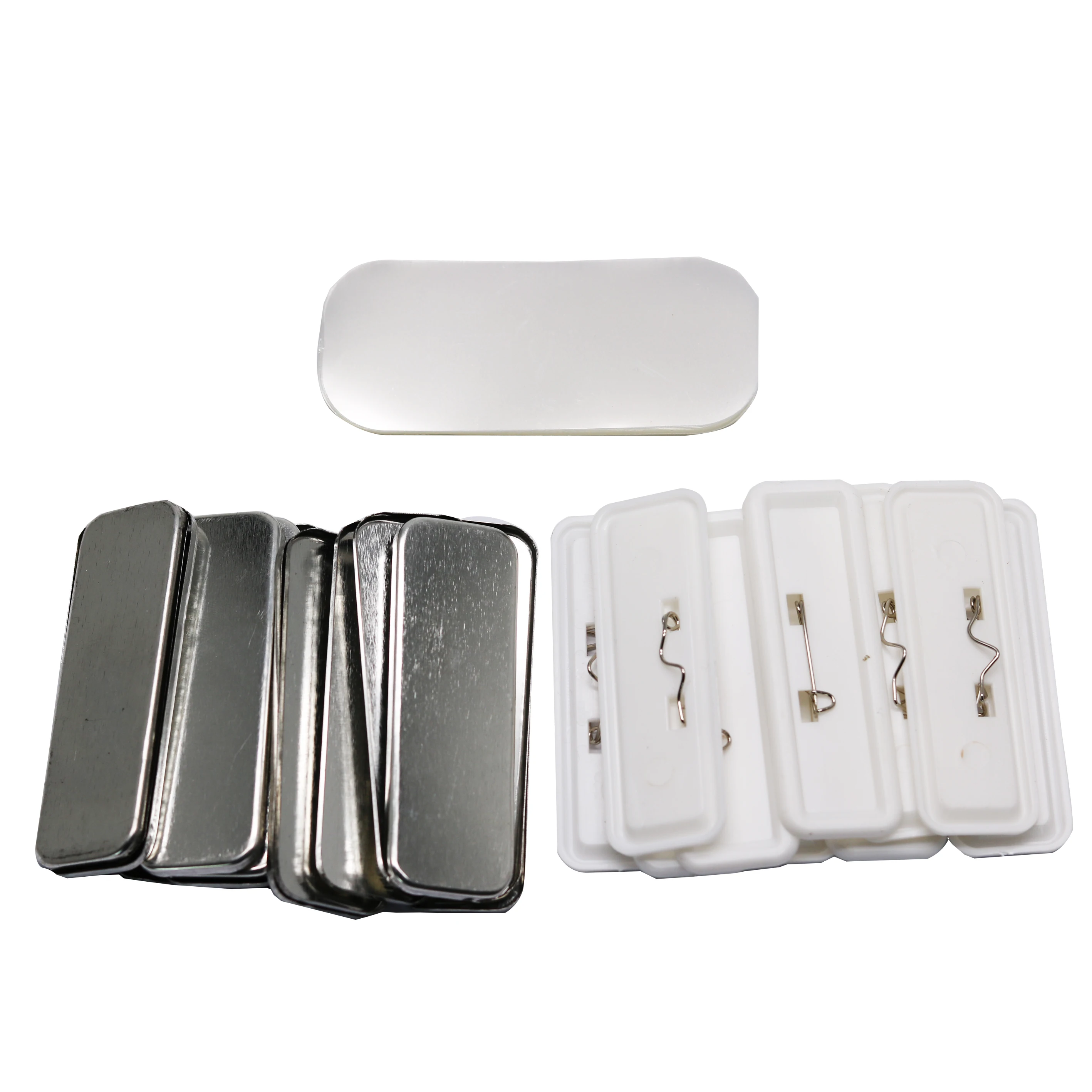 Rectangle 68*24mm Name Tag Button Badge Making Kit