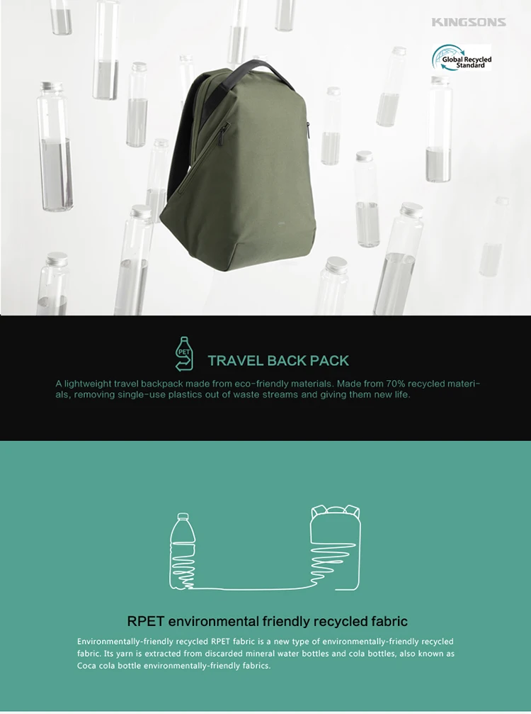 Rpet Back Pack Custom Backpack For Business Oem Backpack Of Eco ...