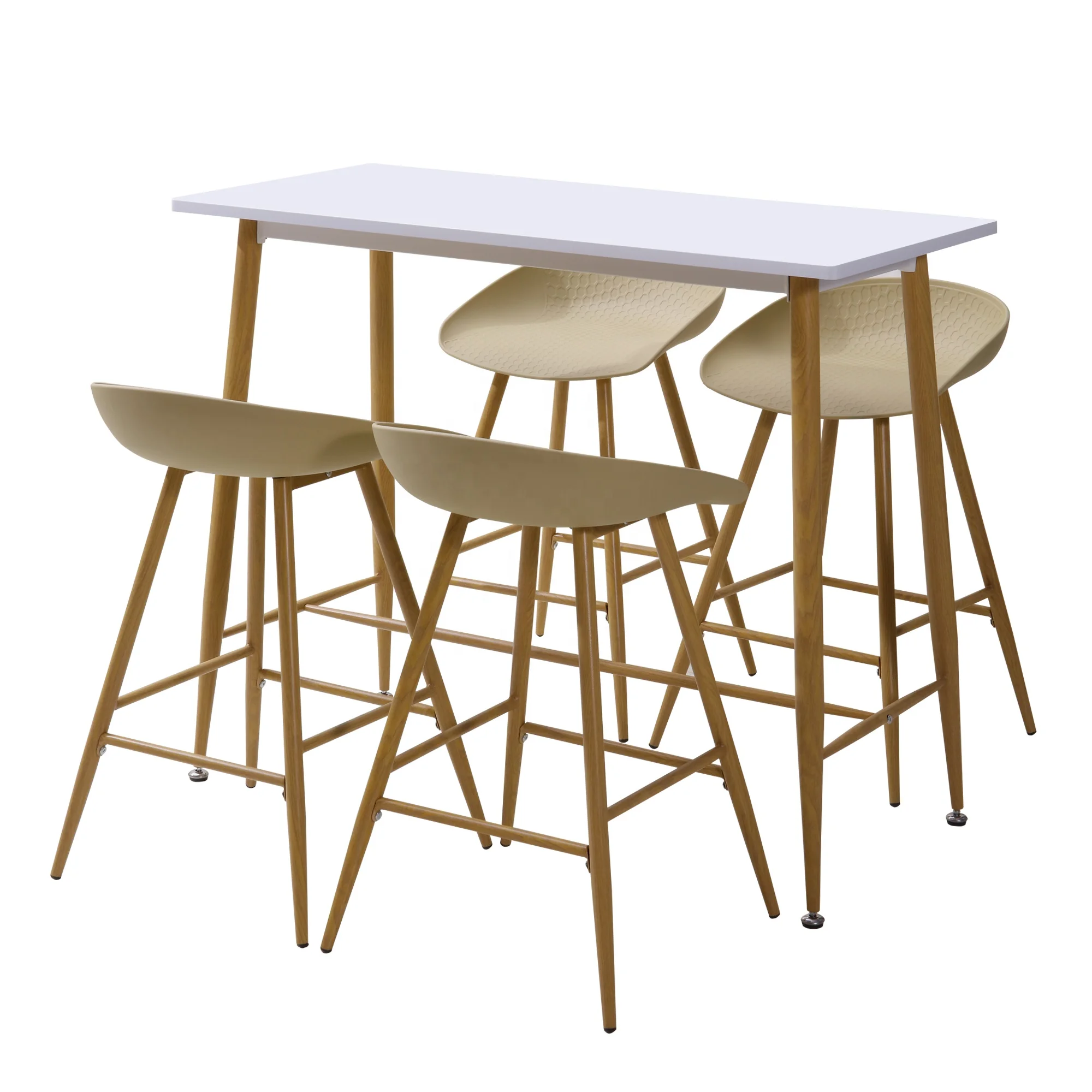 Modern MDF Top Bar Table and PP Chairs Bar Set for Bar Room Furniture