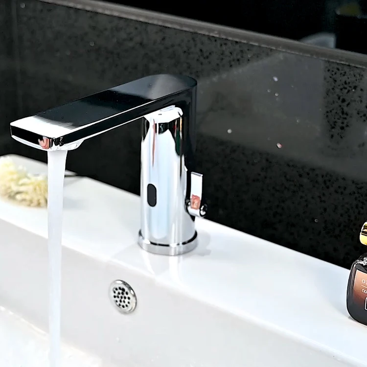 Chrome Brass All-in-one Touchless Basin Faucets Automatic Sensor Tap ...