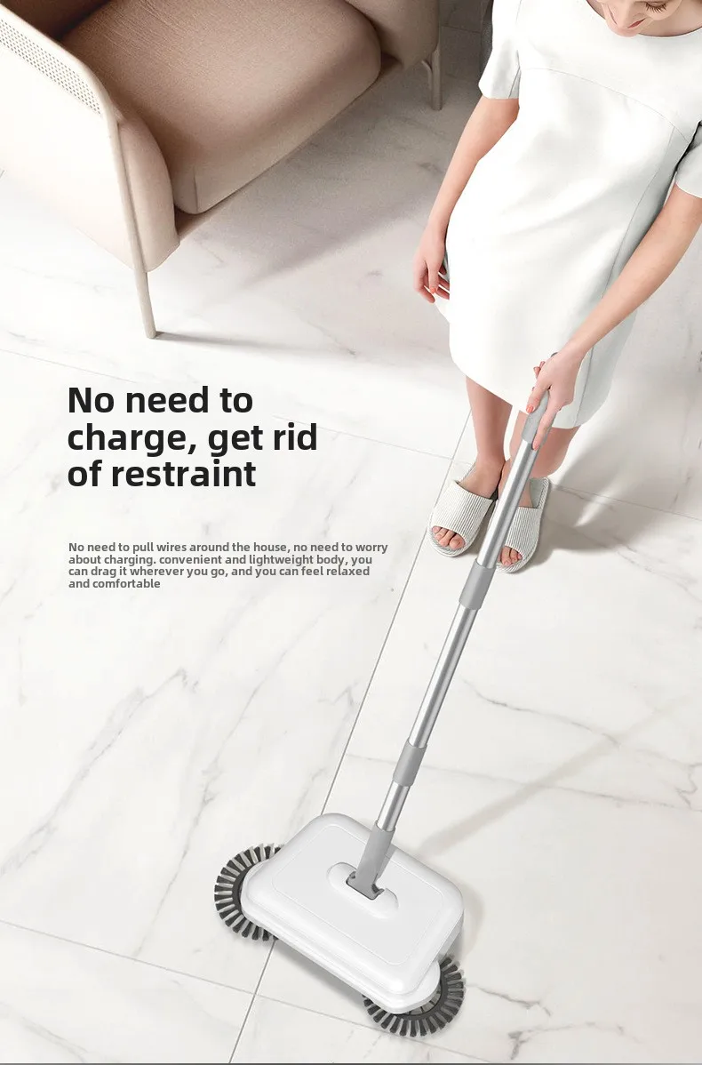 New All-in-One Hand-Push Sweeping Robot Dustpan Mop and Broom Stick Set ...