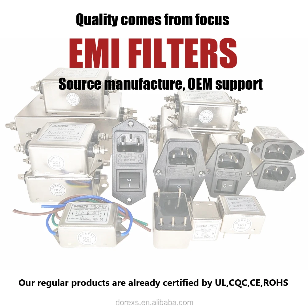 EMI Filters Single phase AC Filters Medical Grade EMI Power Line Filter ...