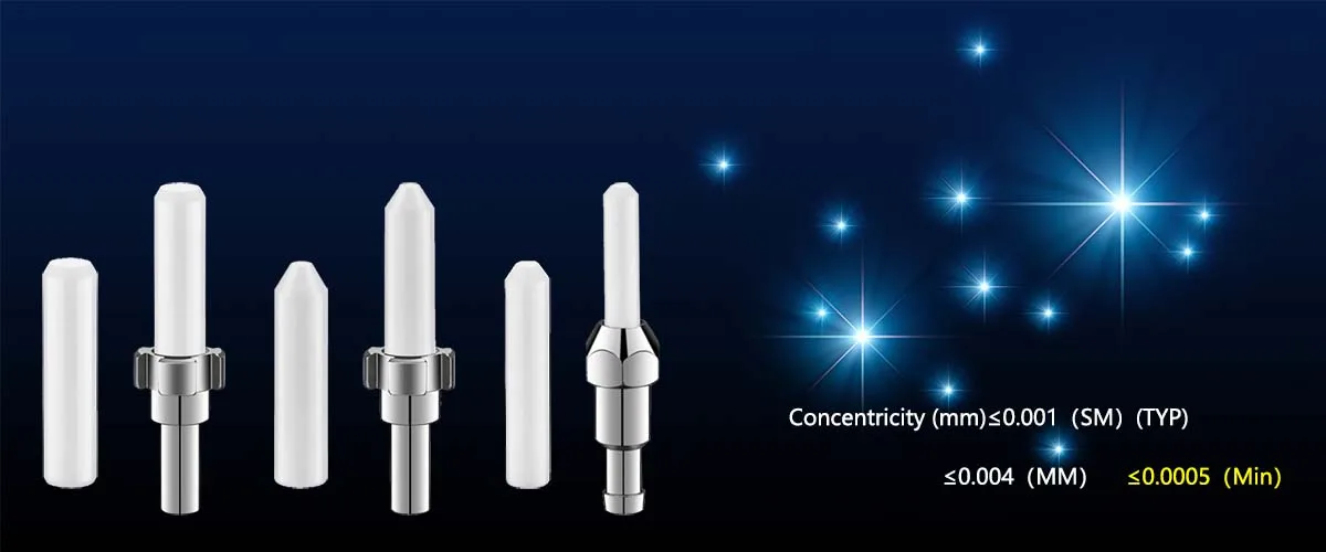 Apc Ceramic Ferrules Component For Fiber Optic Patch Cord With Flange ...