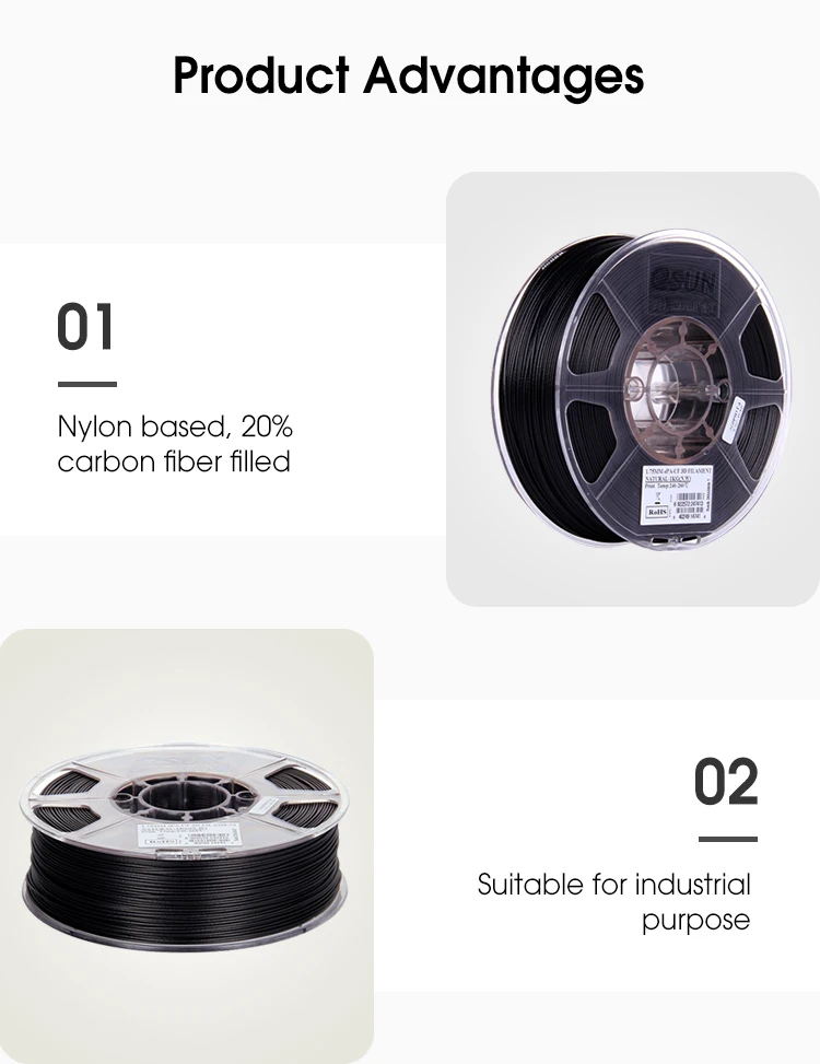 Esun EPA-CF Nylon Filament - High Strength 3D Printing