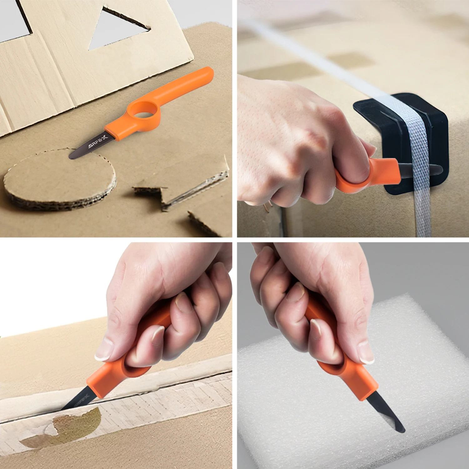 Utility Knife Retractable Blade Cutting Cardboard Box Cutter Safety ...