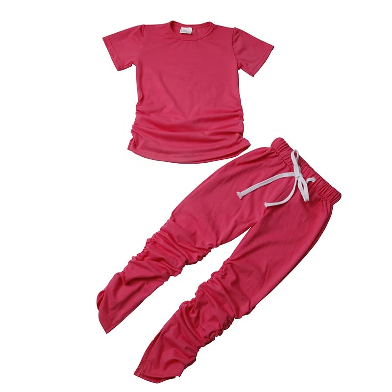 0-16 Years Fall Kids Stacked Pants Baby Girls Clothing Sets Summer Boys ...