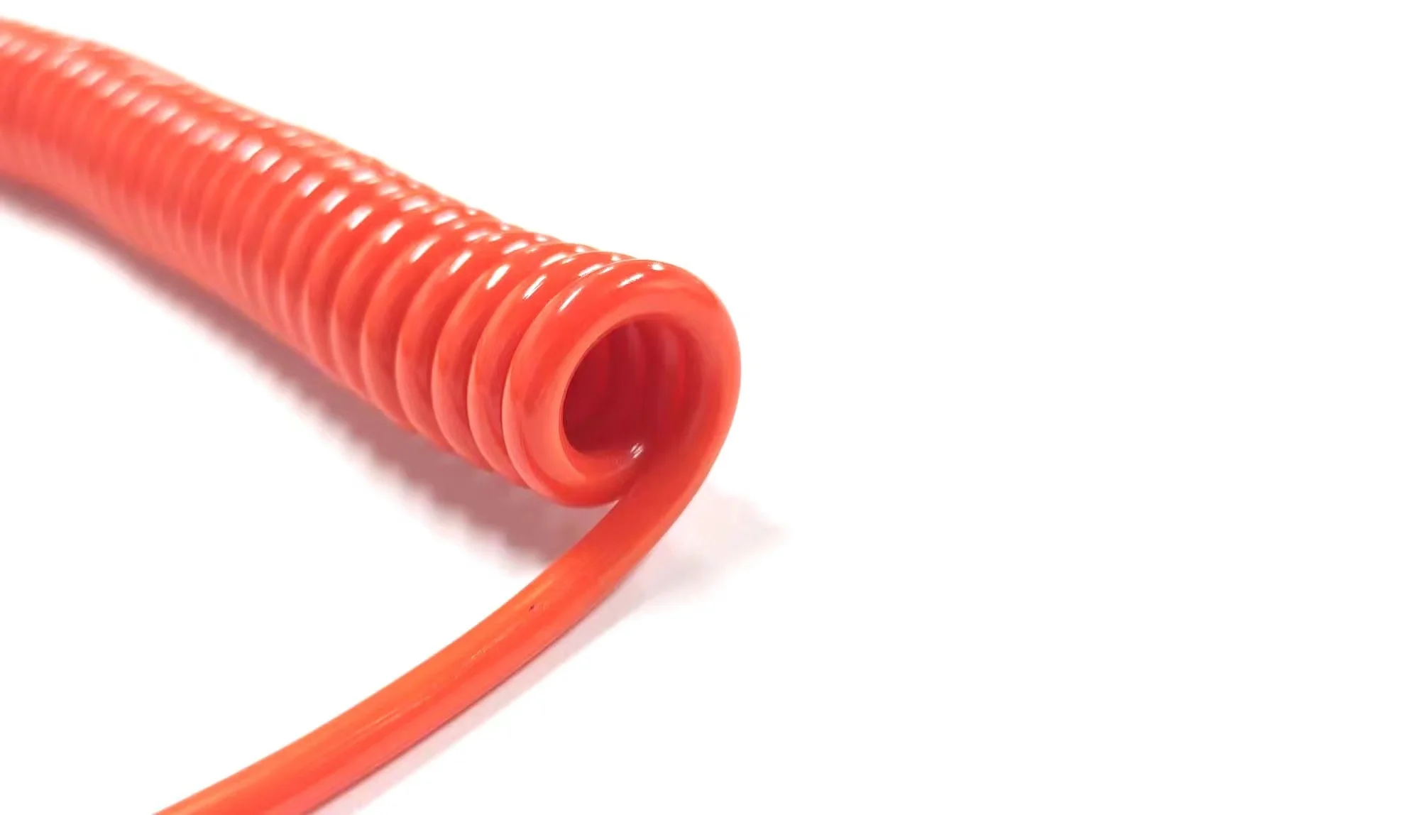 Orange 4 Core Spiral Cable Spring Curly Coiled Pvc /pu Flexible Wire ...